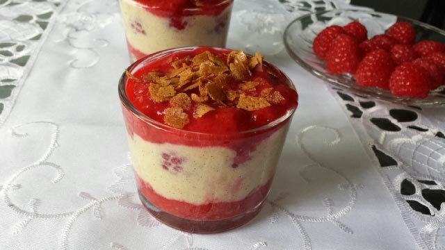 Recette de verrine framboise et chantilly maison
