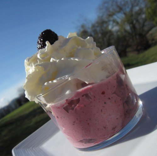 Recette verrine fruits rouges, mascarpone, biscuits roses