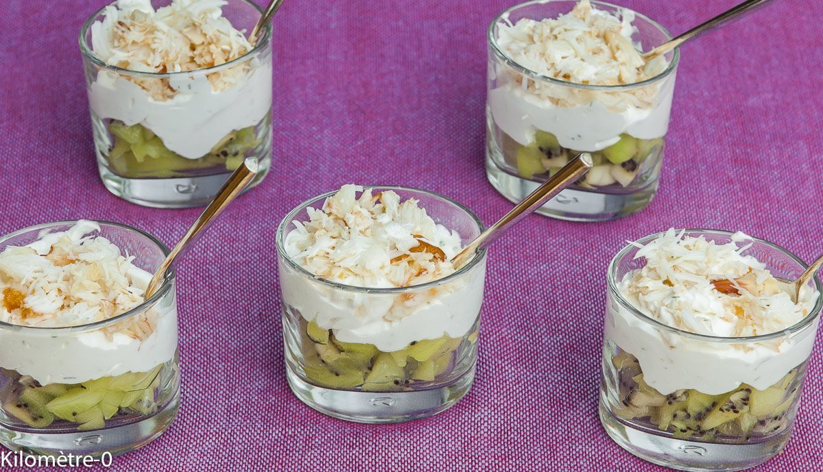 Recette de verrine kiwi et crabe fraîcheur