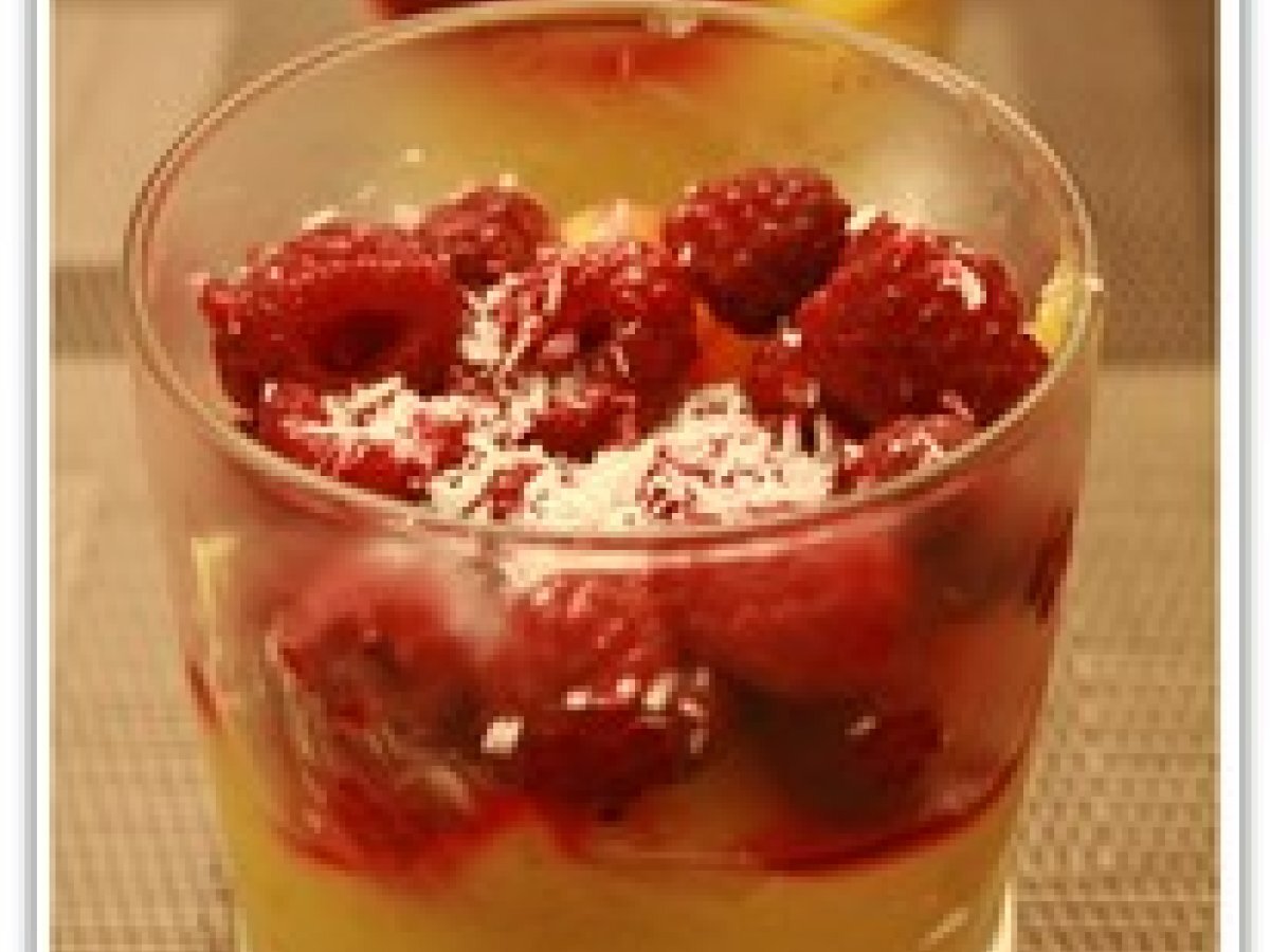 Verrine mangue / framboise - Recette Ptitchef