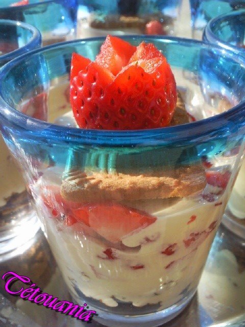 Recette de verrine fraises, mascarpone et spéculoos