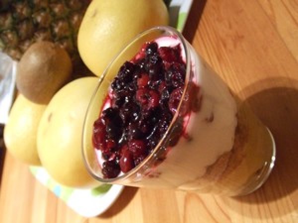 Recette verrine pomme-spéculoos et fruits rouges
