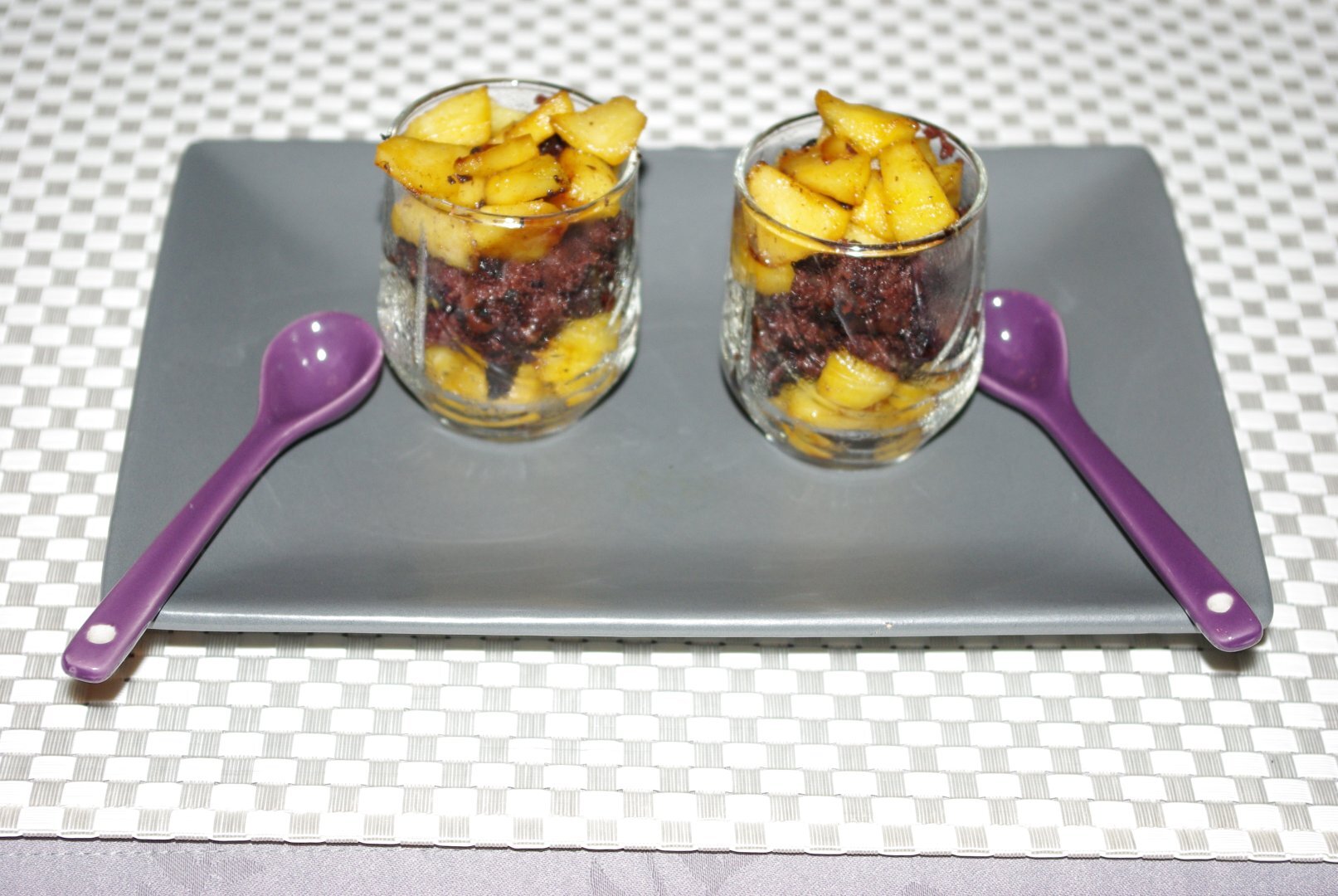 Recette de verrine pommes et boudin noir