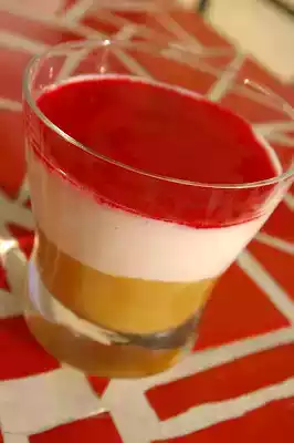 Recette de verrine tricolore aux fruits et fromage blanc