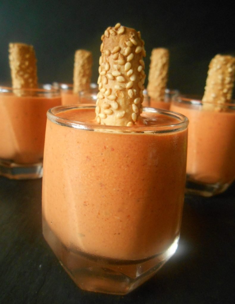 Recette de verrines à la crème de poivron