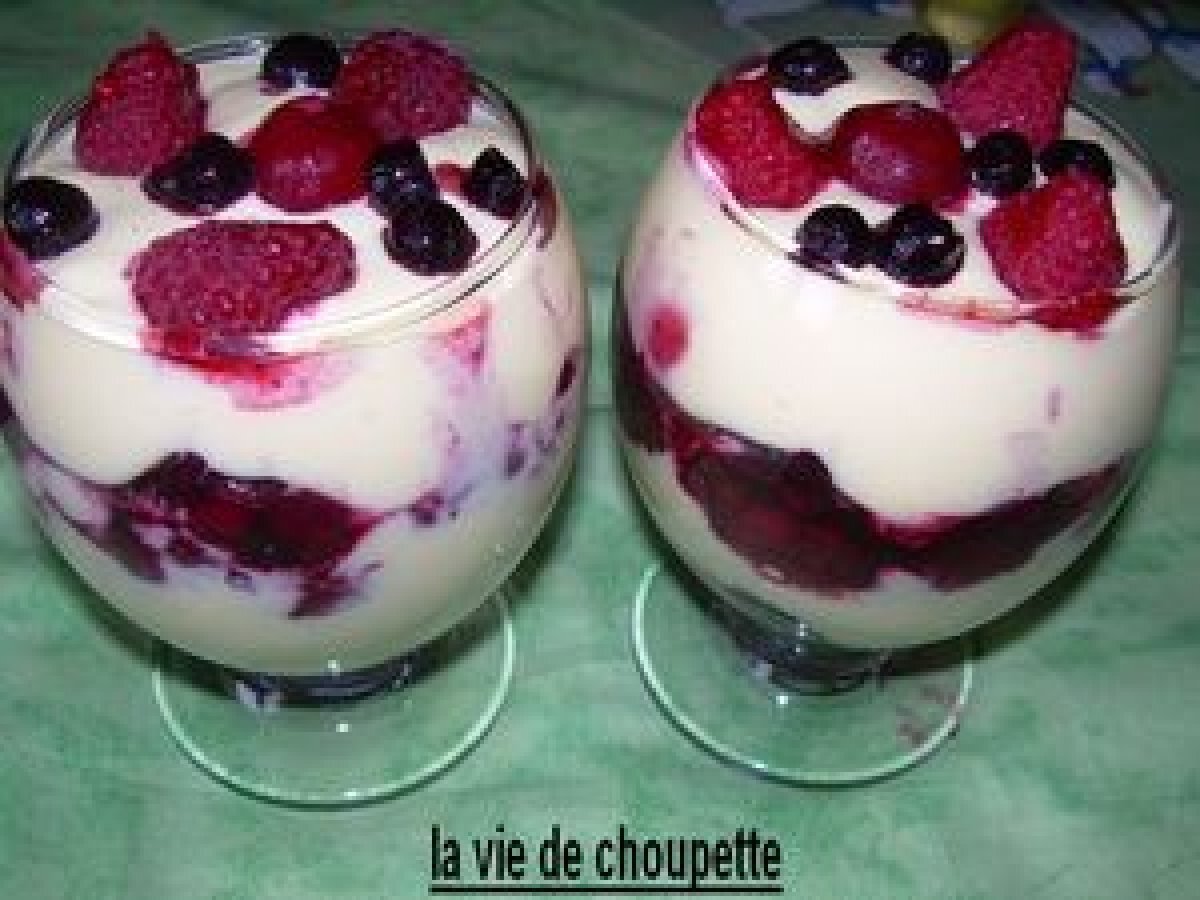 Recette de verrines aux fruits rouges façon tiramisu