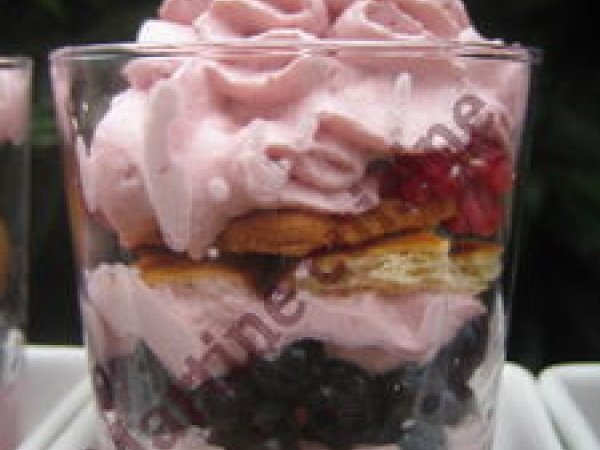 Recette de verrines aux myrtilles et framboises
