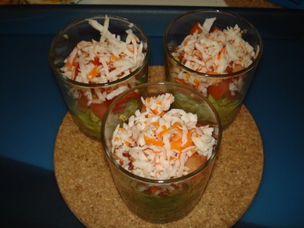 Recette de verrines de crabe et guacamole savoureux