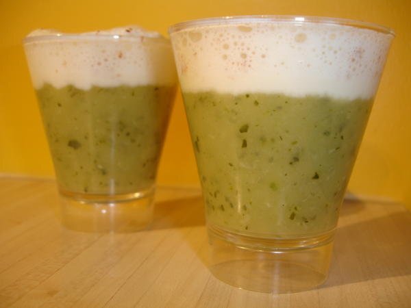 Recette de verrines de courgettes, mousse qui rit