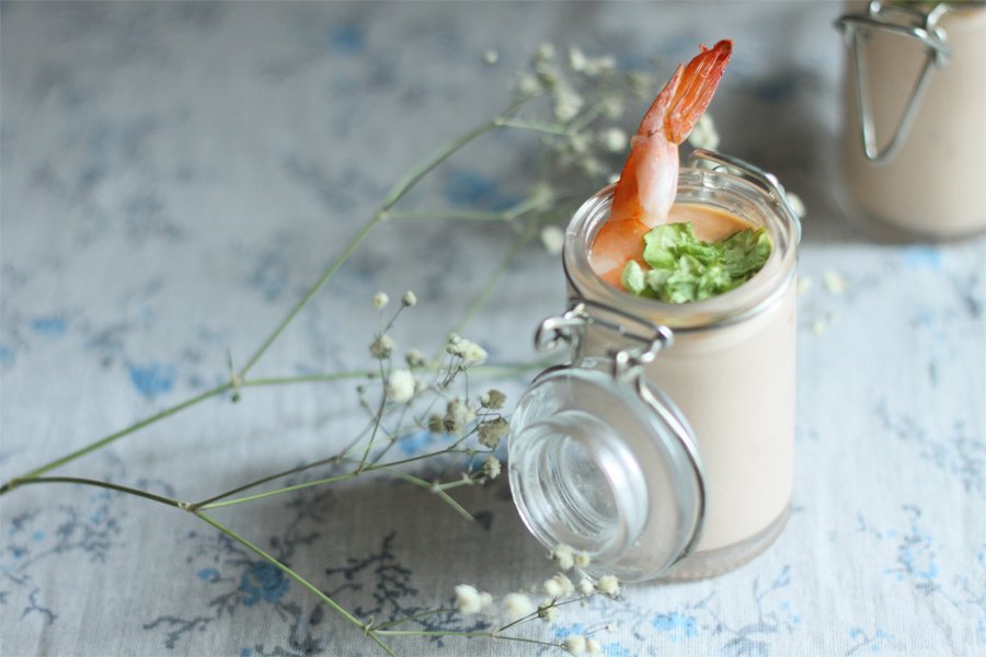 Recette de verrines de crevettes et sauce cocktail