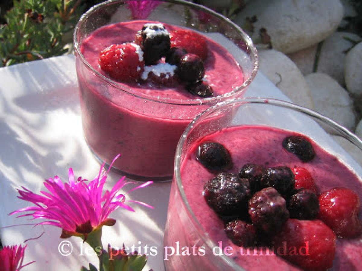 Recette de verrines de fruits rouges au yaourt