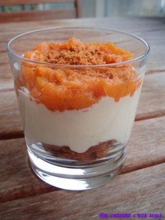 Verrines de potiron vanillé façon tiramisu