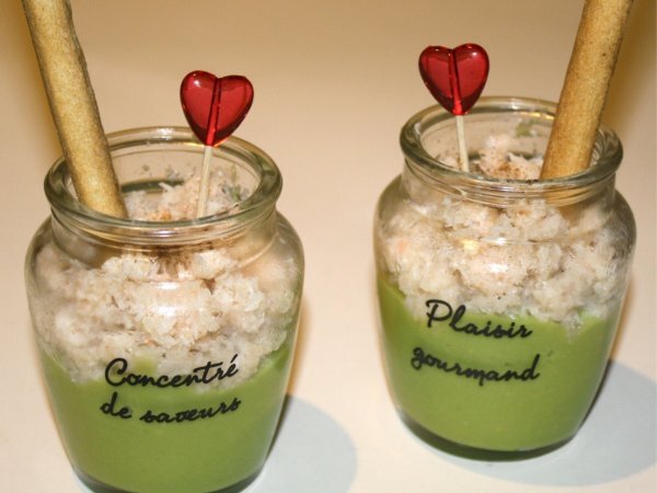 Recette de verrines de velouté d’avocat au crabe