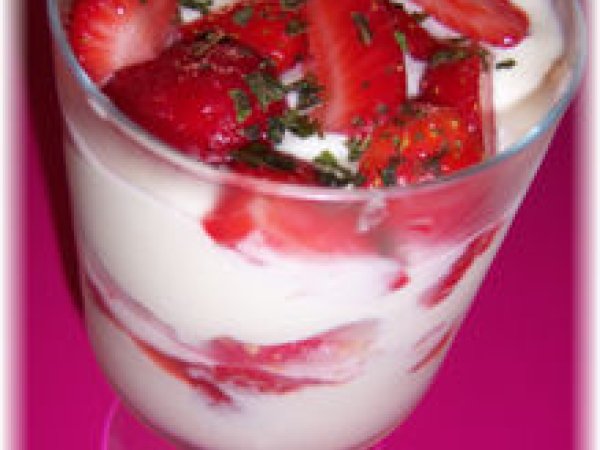 Recette de verrines fraises et crème de mascarpone