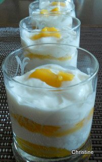 Verrines mascarpone-mangue