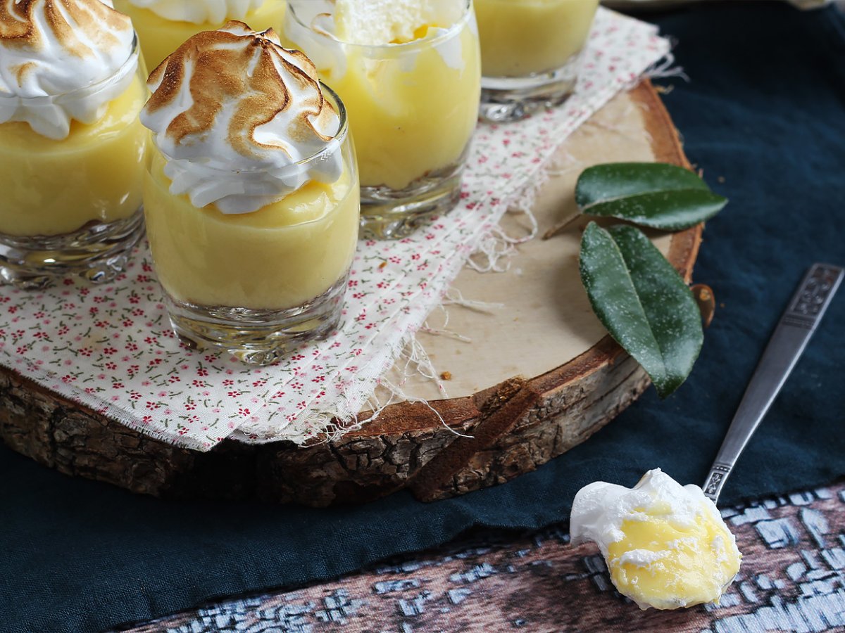 Recette de verrines tarte au citron meringuée