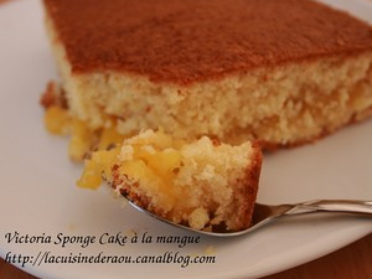 Recette de victoria sponge cake à la mangue