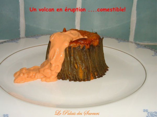 Recette de volcan en éruption... comestible