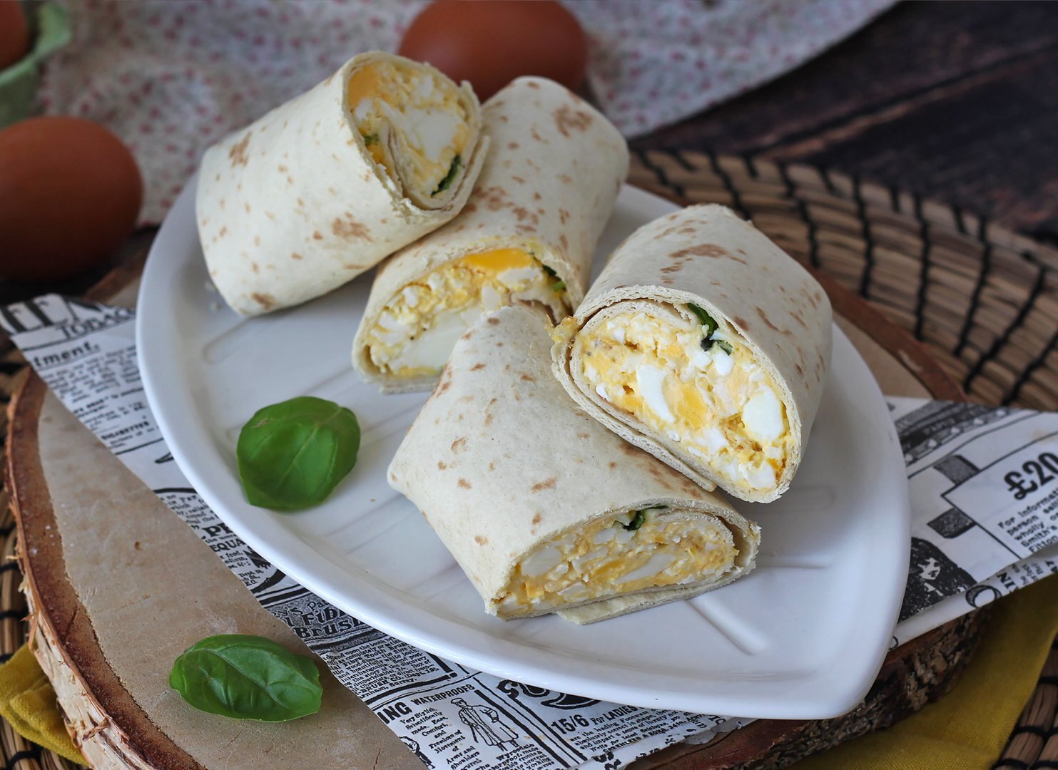Recette de wrap moelleux et protéiné aux œufs et feta