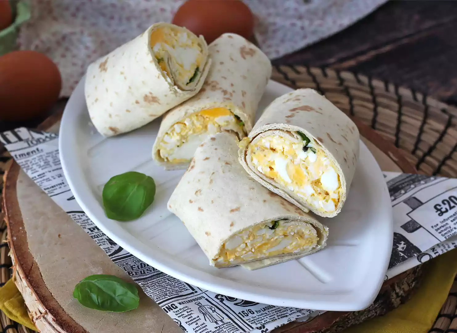 Recette de wrap moelleux et protéiné aux œufs et feta
