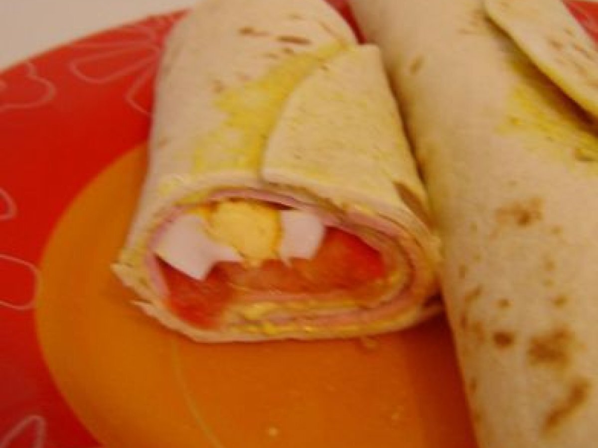 Recette de wraps au jambon et mayonnaise au curry