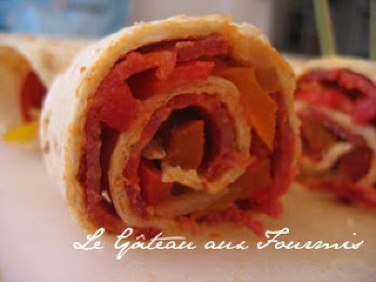 Recette de wraps olé-olé chorizo et poivrons